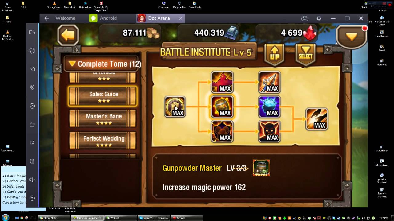 Dot Arena 刀塔传奇 - Battle Institute, tomes to level up - YouTube