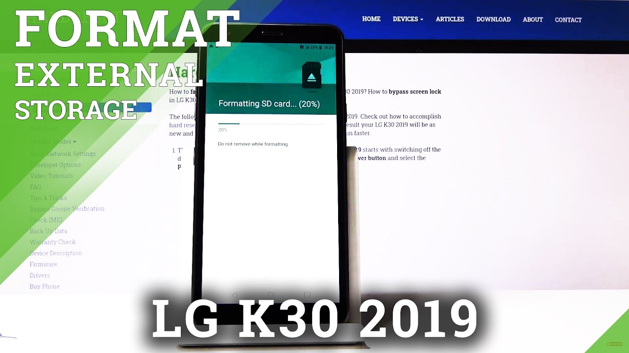 How to Format SD Card in LG K30 2019 – Restore SD Memory - YouTube