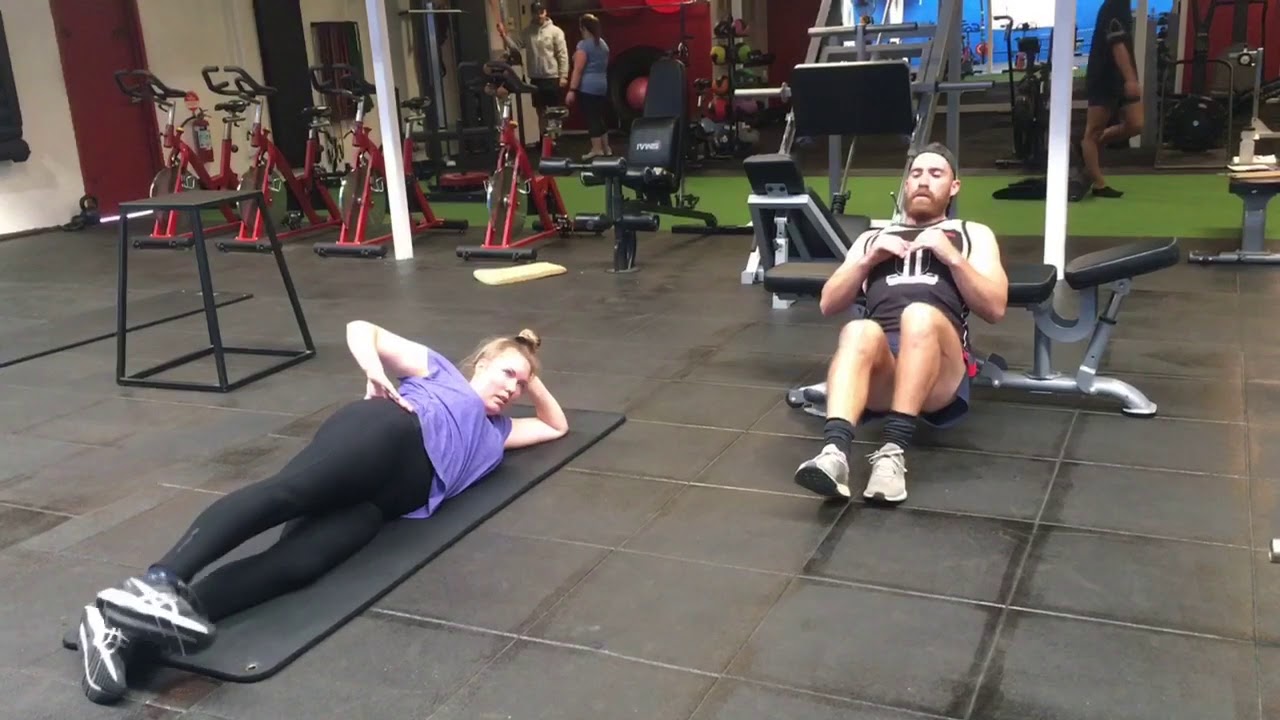 Lying Hip Abduction / Single Leg Glute Bridge - YouTube