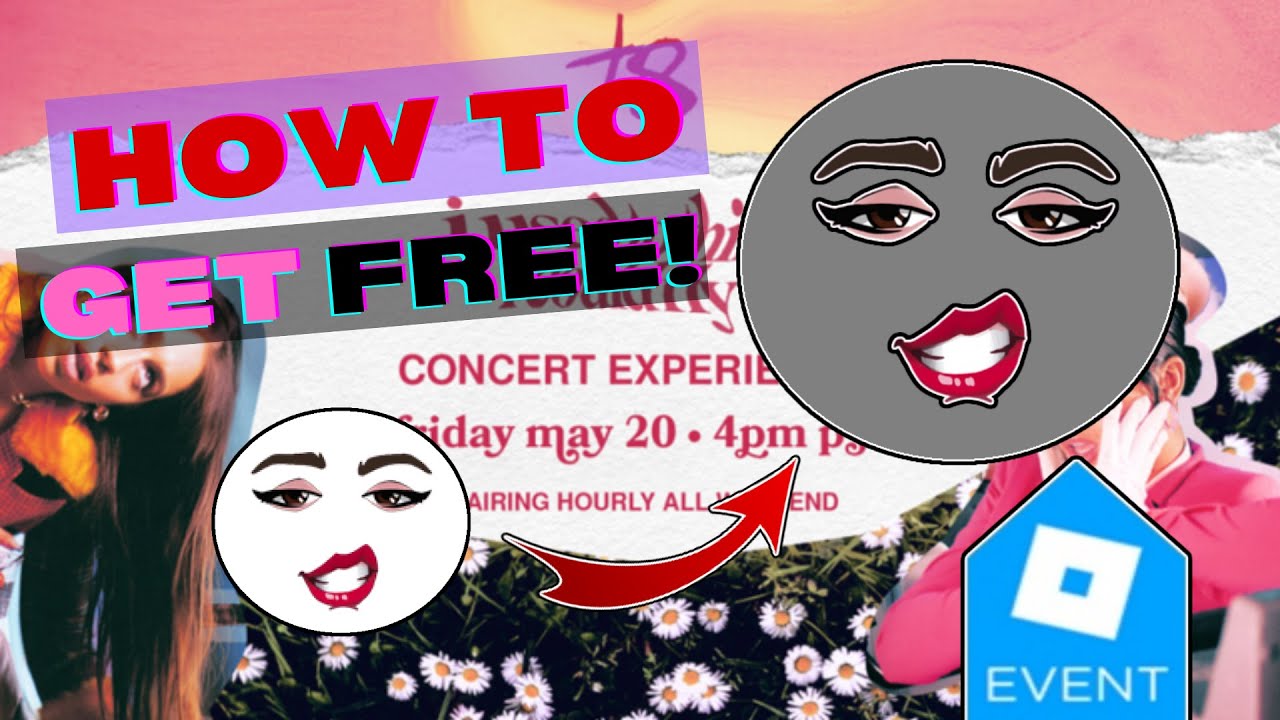 [ROBLOX EVENT 2022!] How to get the Red Lip Face in Tate McRae Concert ...