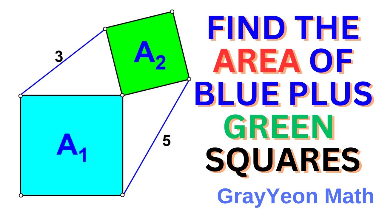 Find the combined area of the squares | Important Geometry skills ...