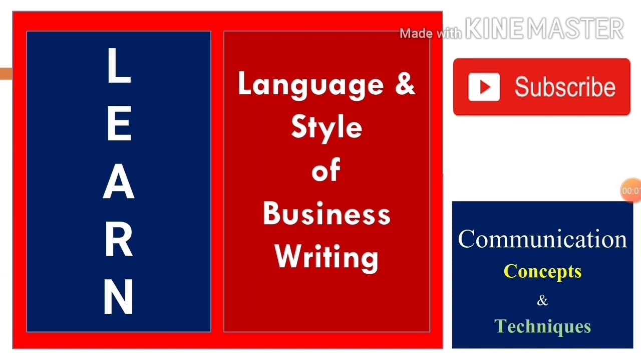 Language and Style of Business Writing- A Professional Must - YouTube