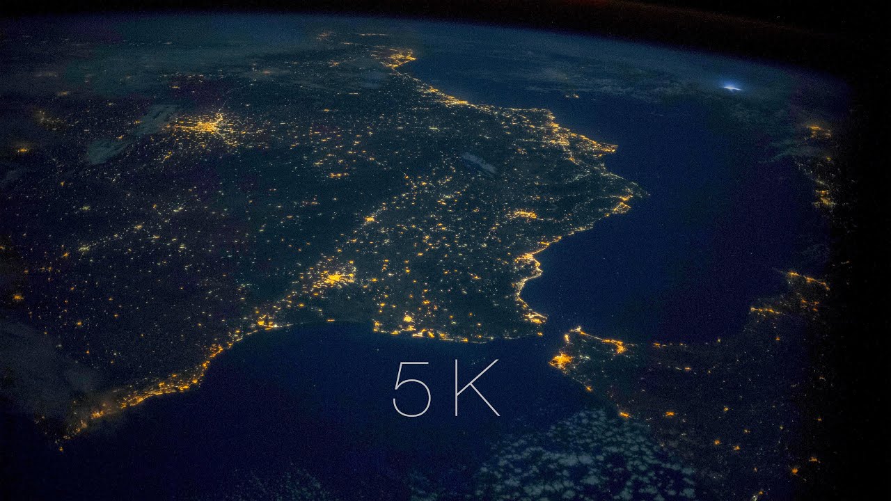 Planeta Tierra de noche desde el Espacio (5K) - YouTube