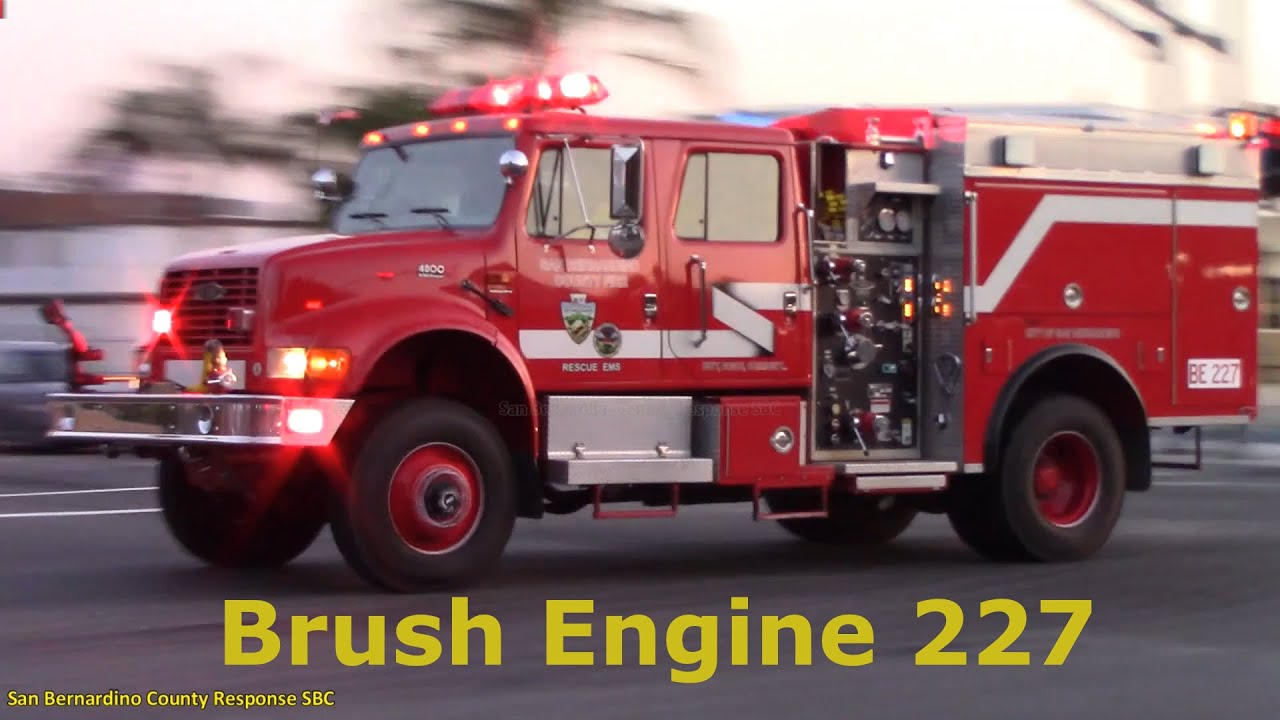 San Bernardino Co Fire- Brush Engine 227 Clips From 2019 - YouTube