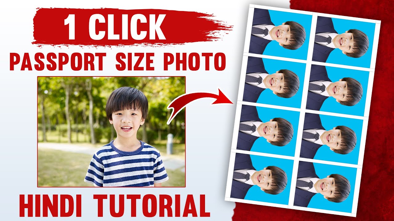 Printable 1 Click Passport Size Photo Dress Change, Background Change ...