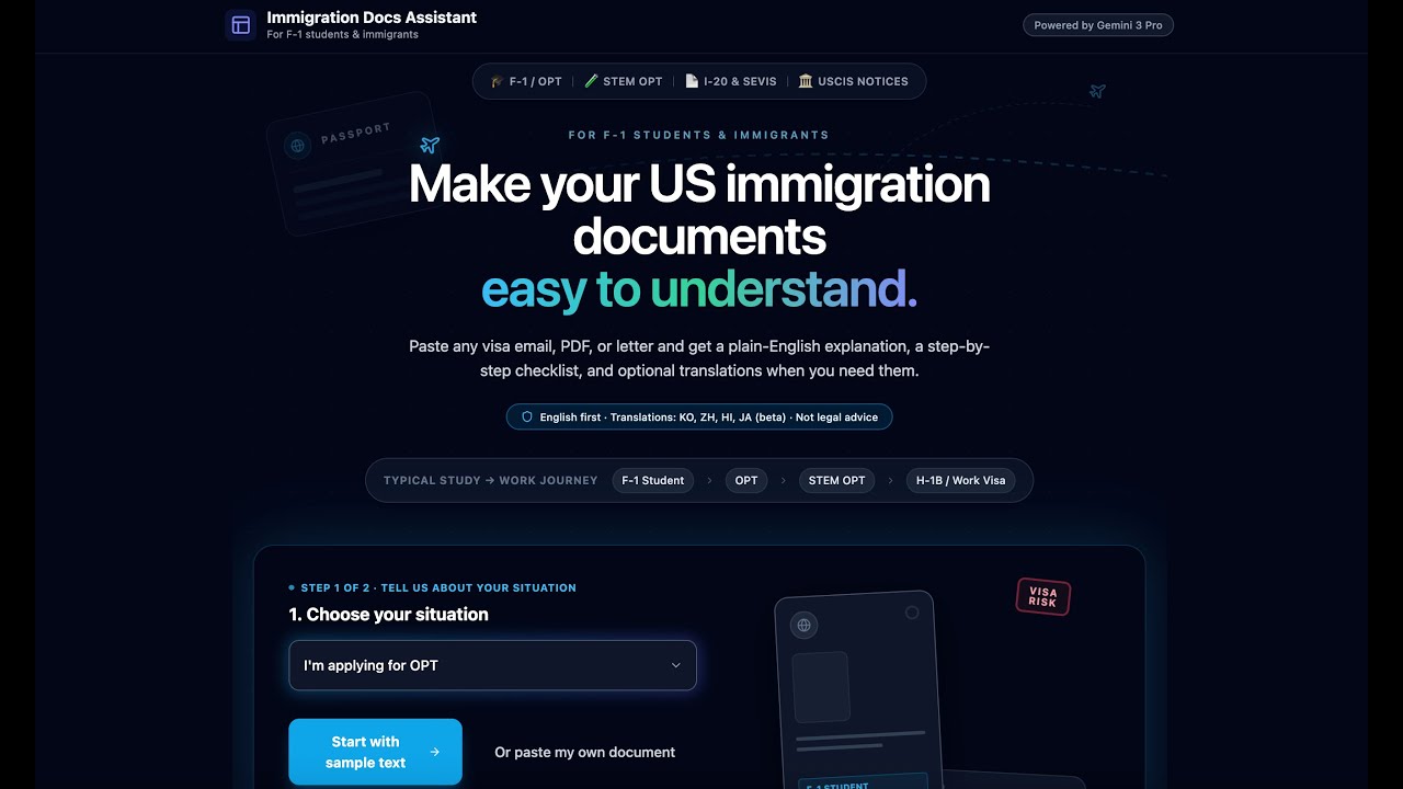Immigration Docs Assistant – Vibe Coding Demo (2 min) - YouTube