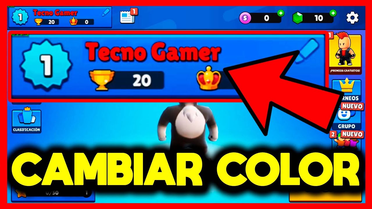 COMO PONER EL NOMBRE DE COLOR EN STUMBLE GUYS - YouTube