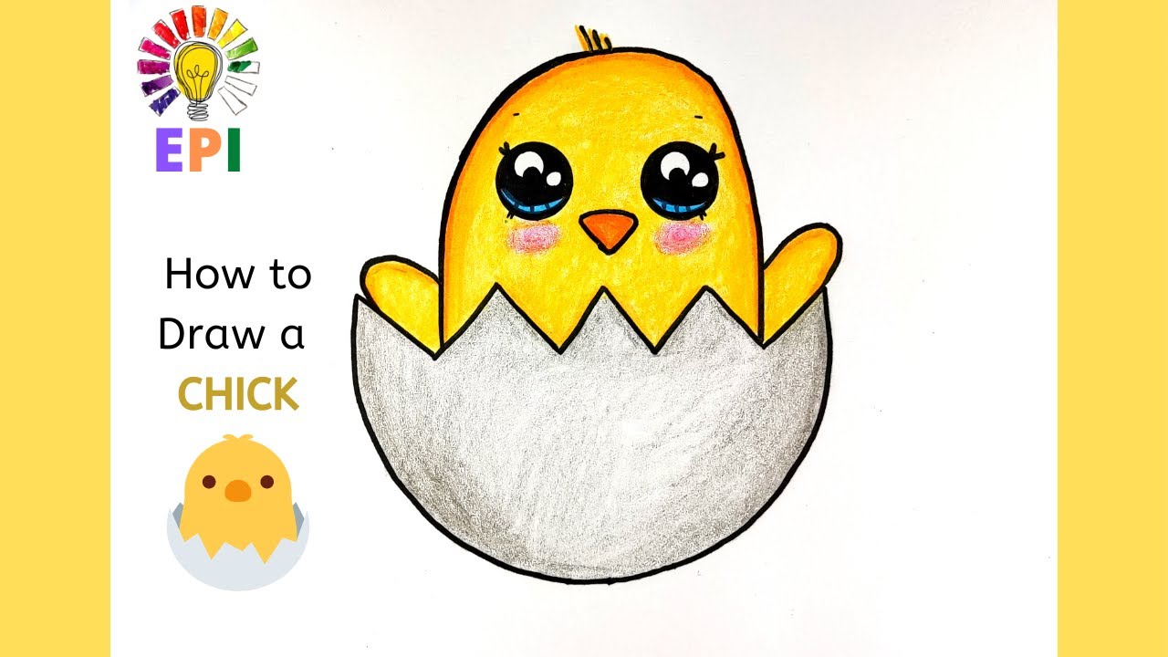HOW TO DRAW A CUTE CHICK - EASY PAINTING IDEA - YouTube