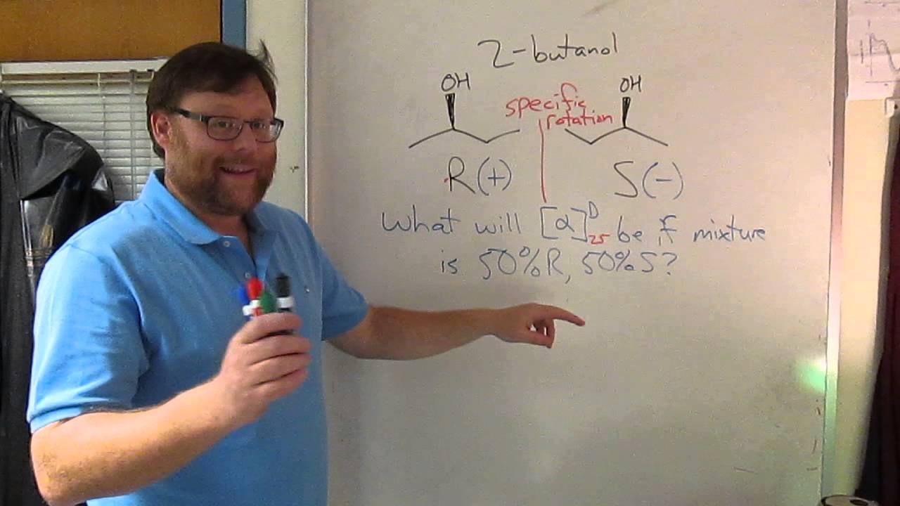 Tutorial: Enantiomeric Excess, mixtures of enantiomers - YouTube