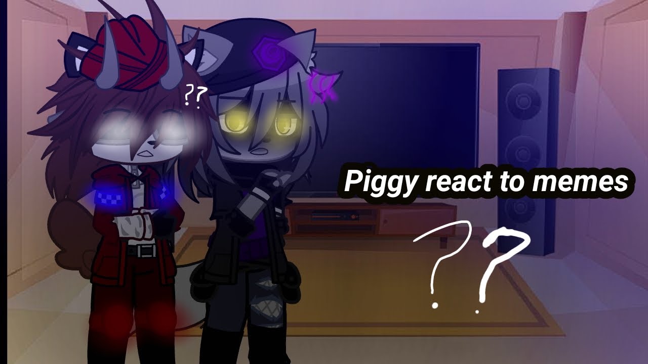 [] ☁️Piggy react to memes🌳 [] piggy []ft.Zizzy Pony Willow Tigry Kona ...