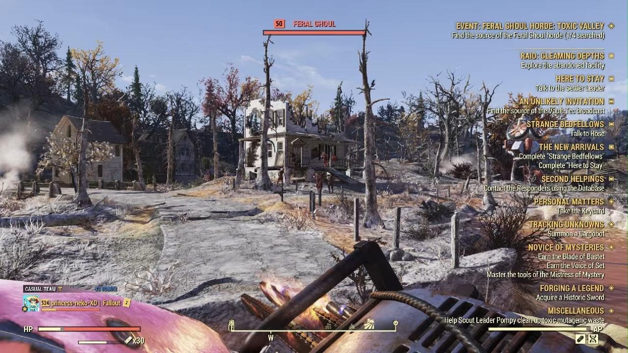 Fallout 76 : Mowing Down Zombies - YouTube