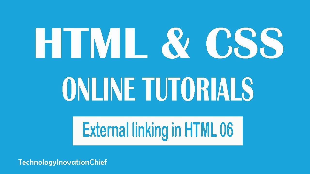 HTML Tutorials For Beginners -06- External Linking In HTML ...