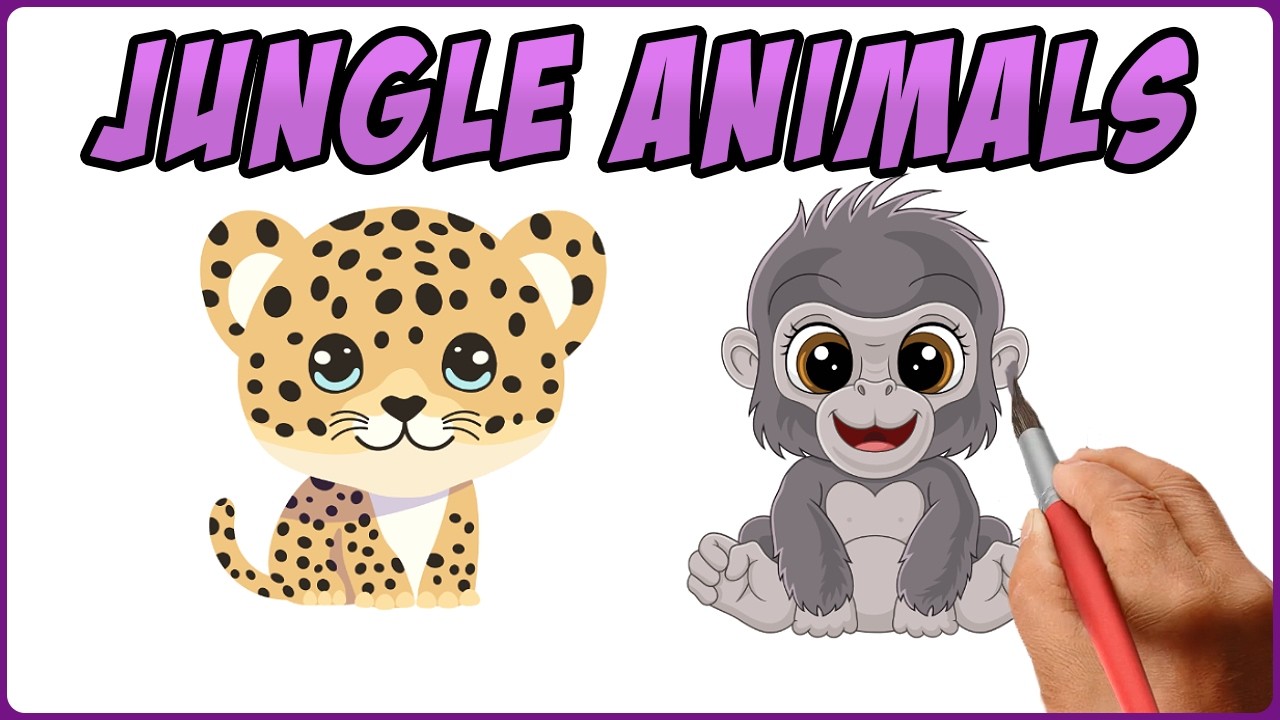 Cute Jungle Animals | Paint With Peter - YouTube
