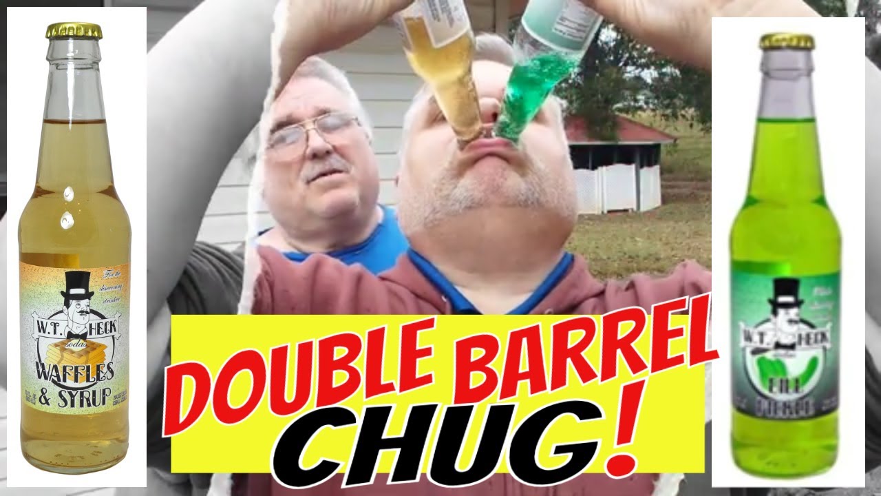 Double Barrel DILL PICKLE WAFFLES & SYRUP Soda CHUG! #whattheheck - YouTube