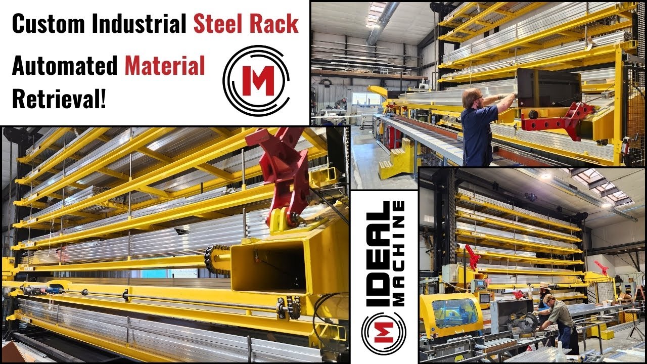 Industrial Steel Rack [Automated Material Retrieval System] - YouTube