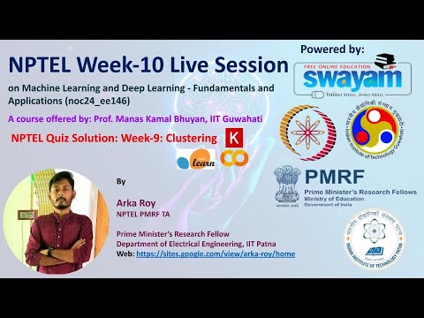 Week 10 Live session| NPTEL Week 9 Quiz Solution| Clustering Techniques - YouTube