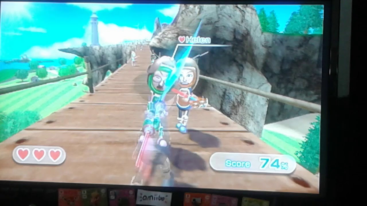 Wii Sports Resort : swordfighting , showdown - YouTube