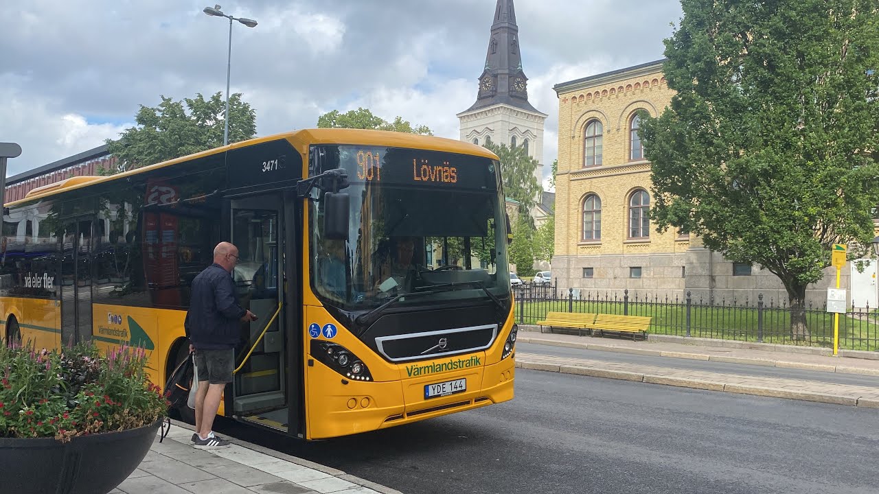 Bussar Vid Stora Torget, Karlstad - YouTube