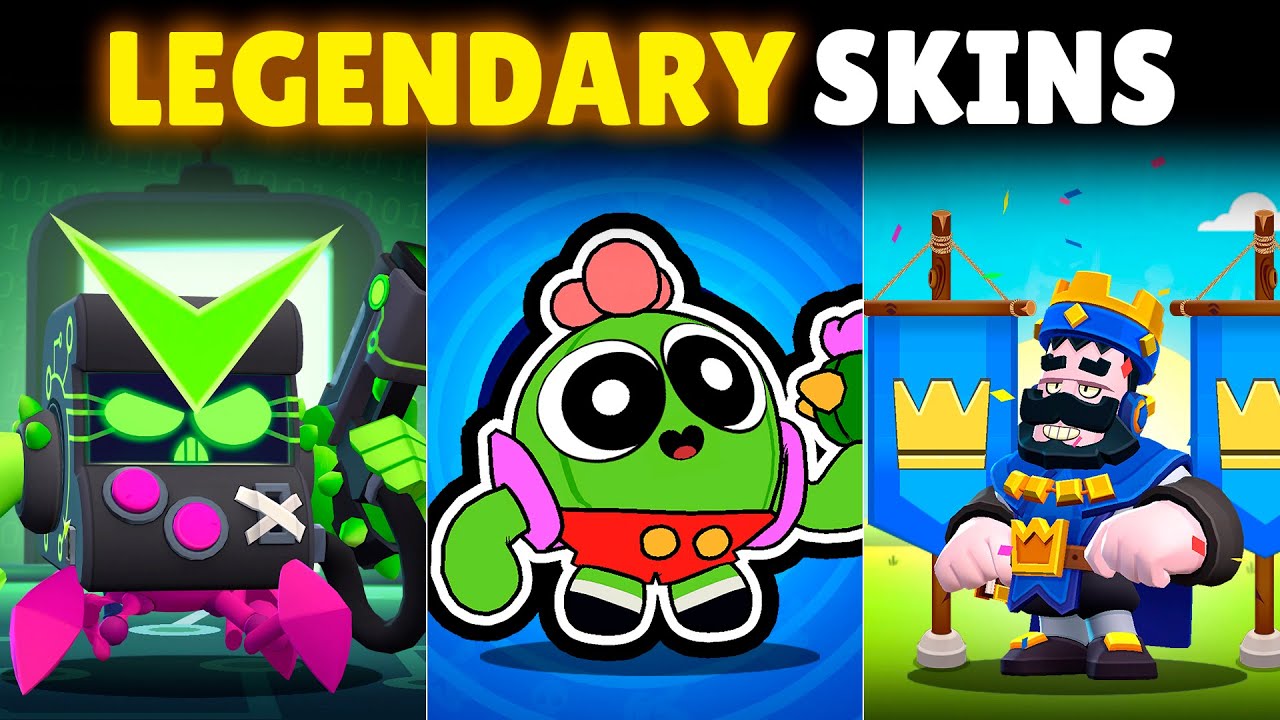 All LEGENDARY Skins in Brawl Stars - YouTube