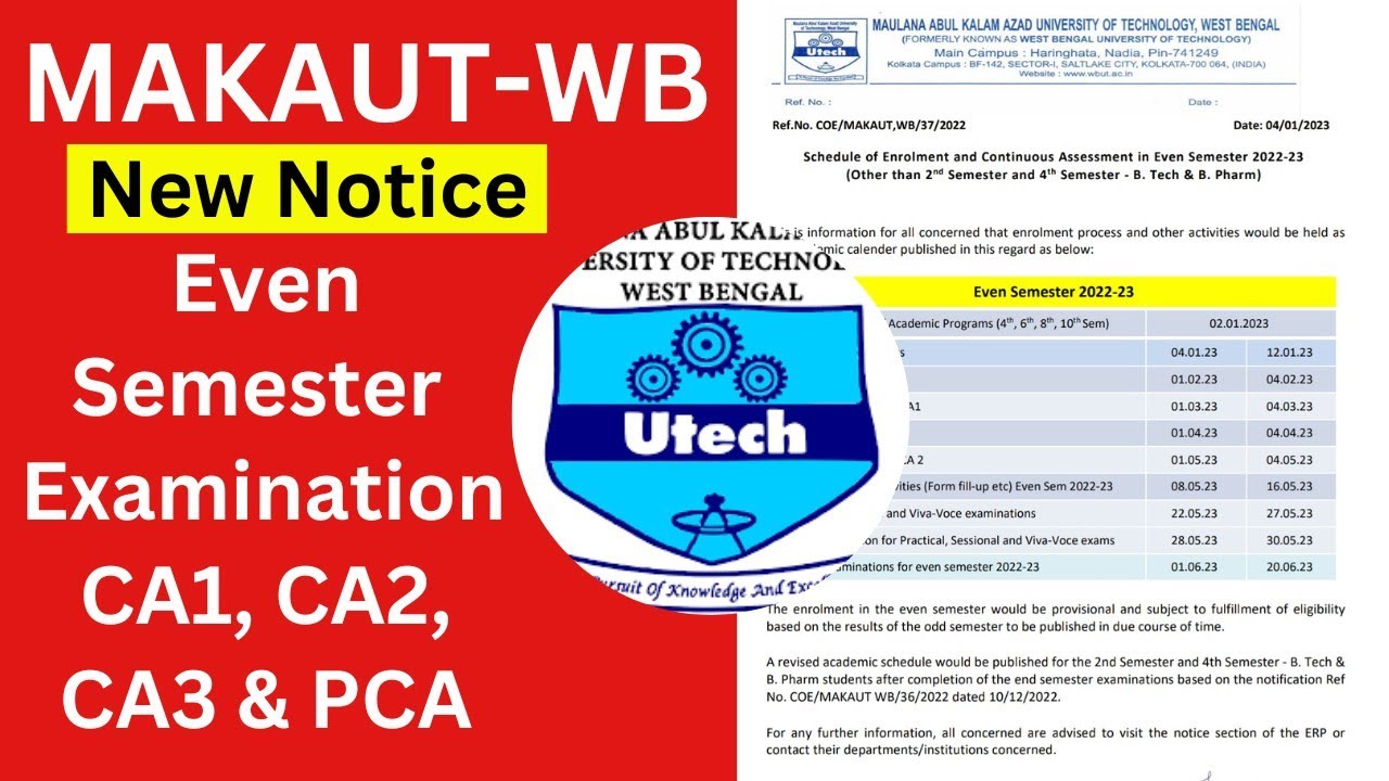 MAKAUT WB New Notice Even Semester Exam Date YouTube makaut-wb-new-notice-even-semester-exam-date-youtube