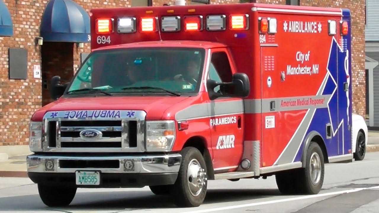 AMR/City of Manchester, NH Ambulance 694 Responding - YouTube
