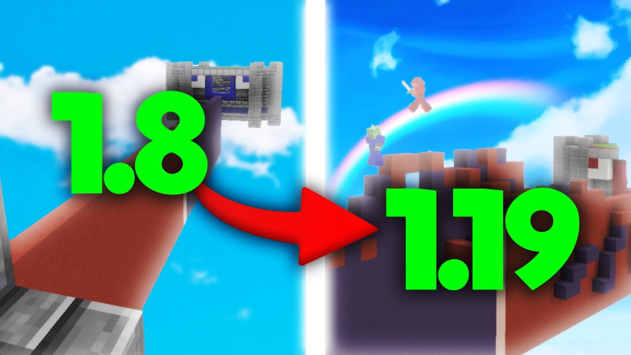 Minecraft in different versions... - YouTube