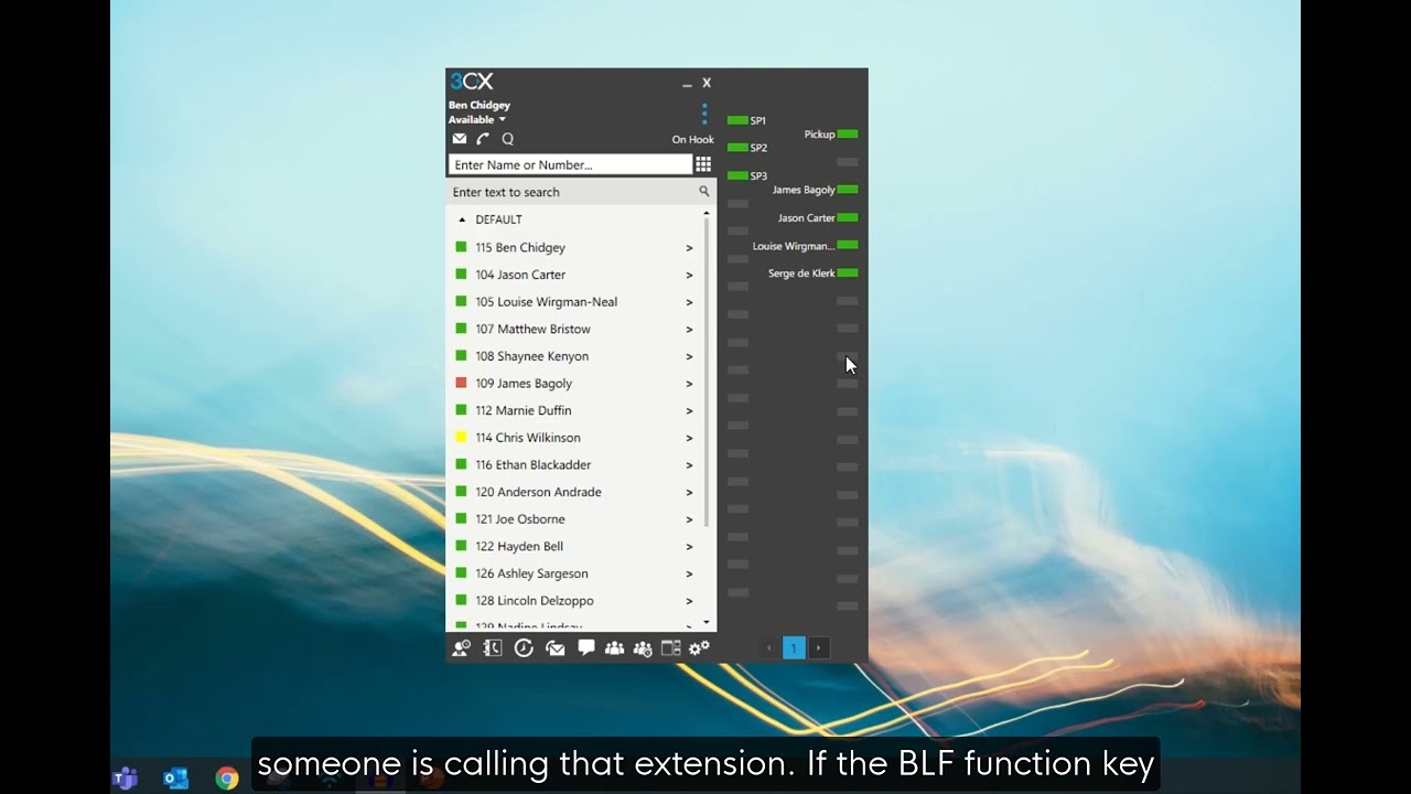 3CX - Using the BLF Side Panel - YouTube