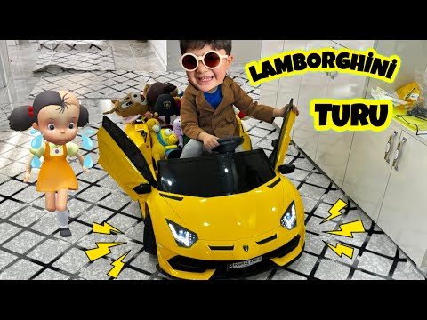 POYRAZ YENİ ALDIĞI LAMBORGHİNİ AKÜLÜ ARABAYLA ARKADAŞLARINI GEZDİRDİ !