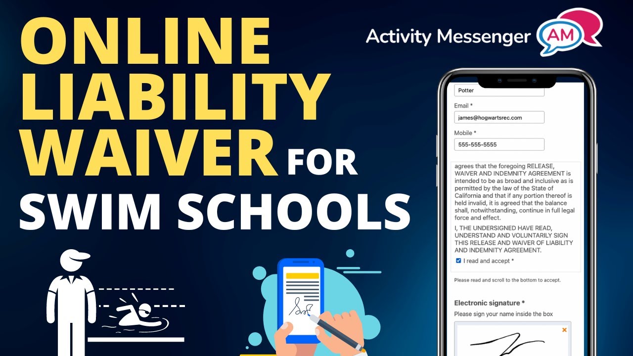 Online Liability Waiver for Swim Schools - YouTube