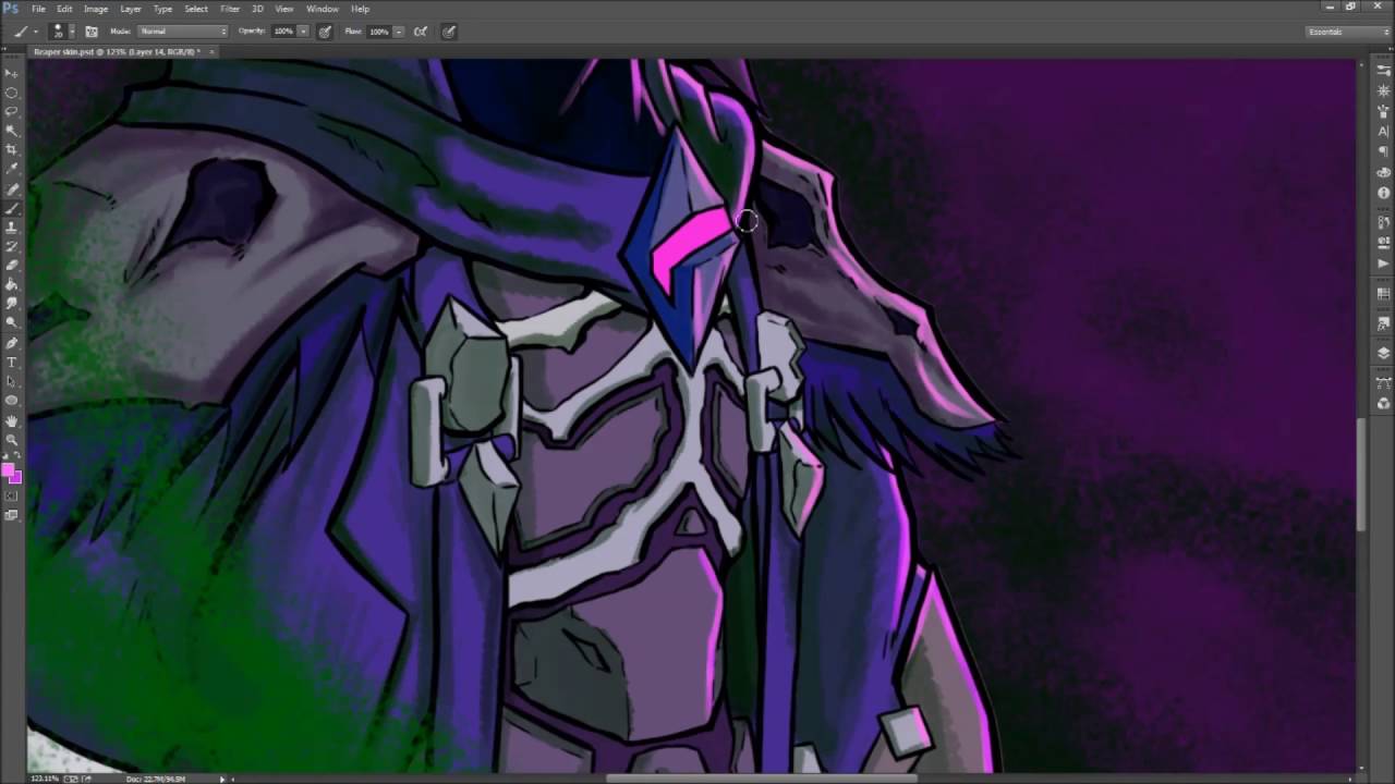 Reaper Nevermore Skin (Overwatch) timelapse - YouTube