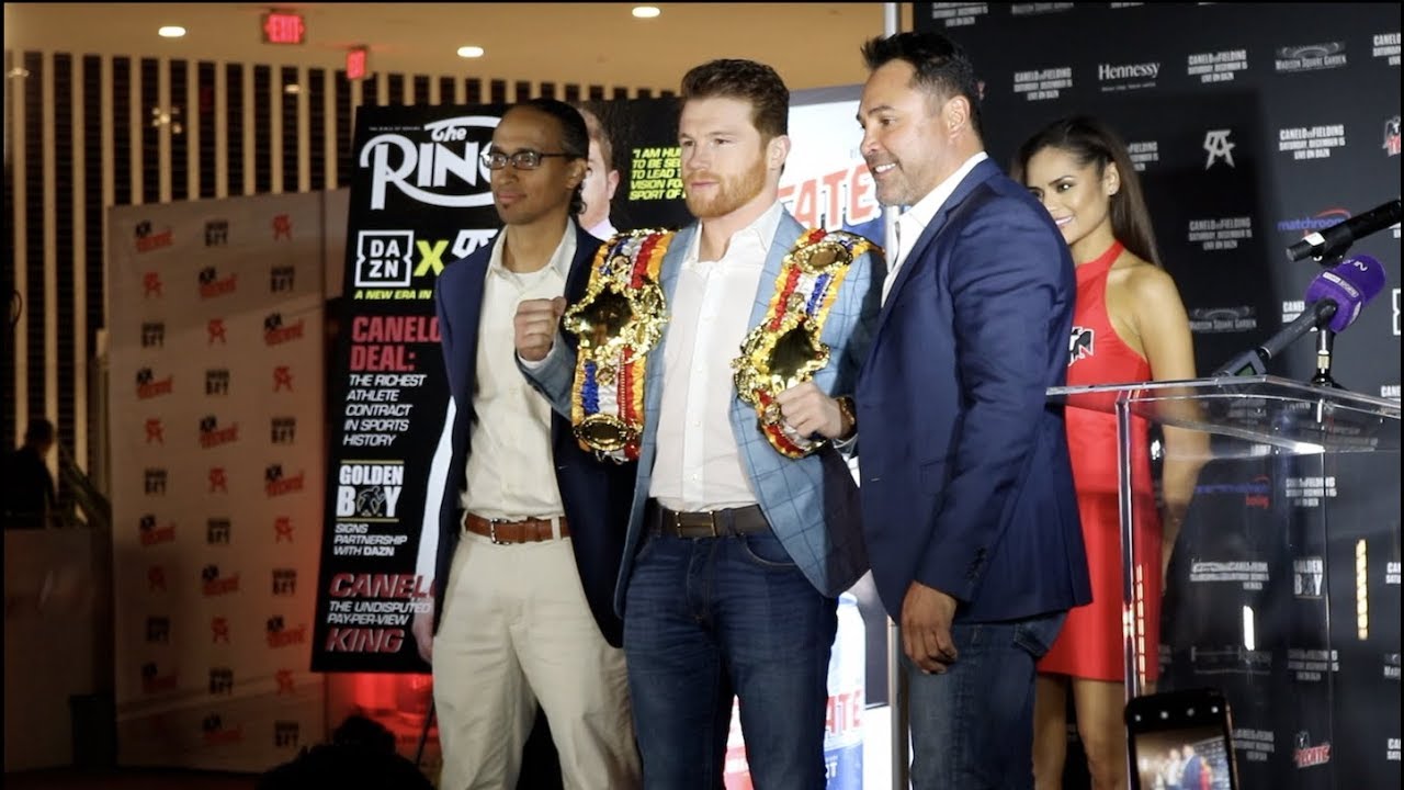 Canelo Alvarez Presented with WBC, WBA, Lineal and Ring Magazine Title ...