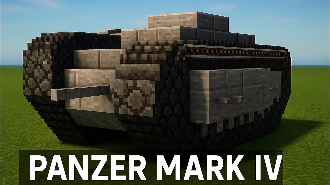 Minecraft Tutorial - Mark 4 Panzer bauen ( Deutsch ) - YouTube