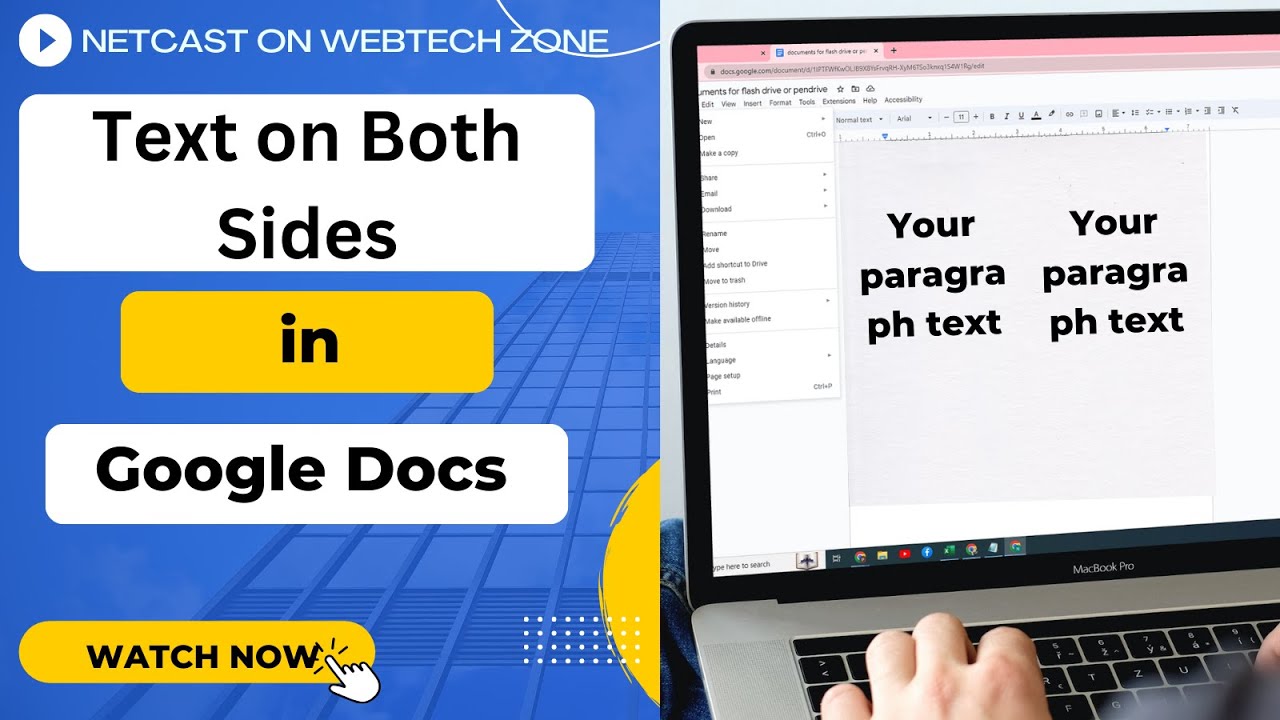 How to Have Text on Both Sides in Google Docs - (side by side) - YouTube