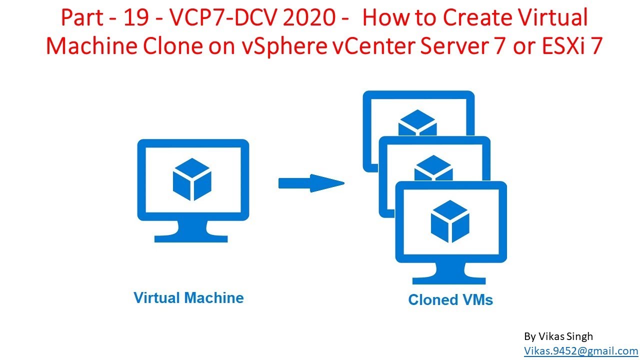 Part - 19 - VCP7-DCV 2020 - How to Create Virtual Machine Clone on ...