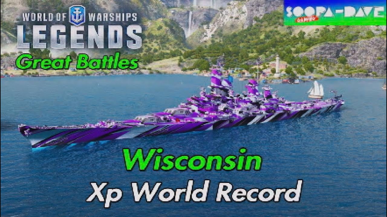 Wisconsin XP World Record World Of Warships Legends - YouTube