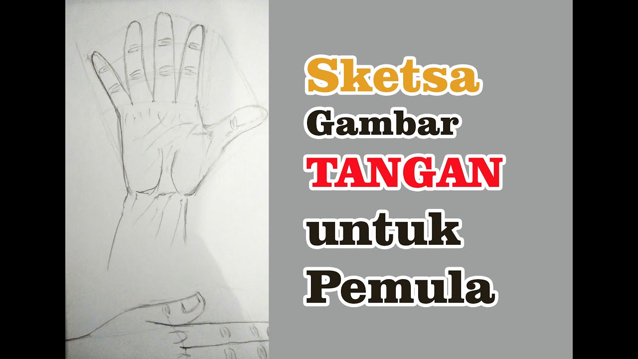 Sketsa Gambar TANGAN untuk Pemula ~ Menggambar Tangan - YouTube
