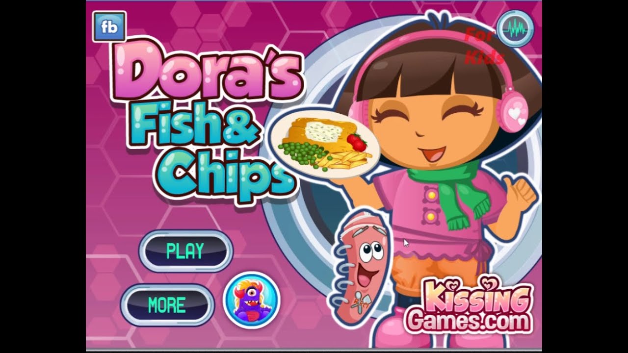 Dora fish and chip at cooking - YouTube