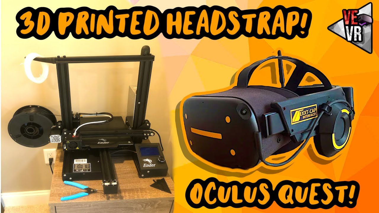 3D Printed! Oculus Quest Head Strap! | Head Strap/Counter-Weight Review ...