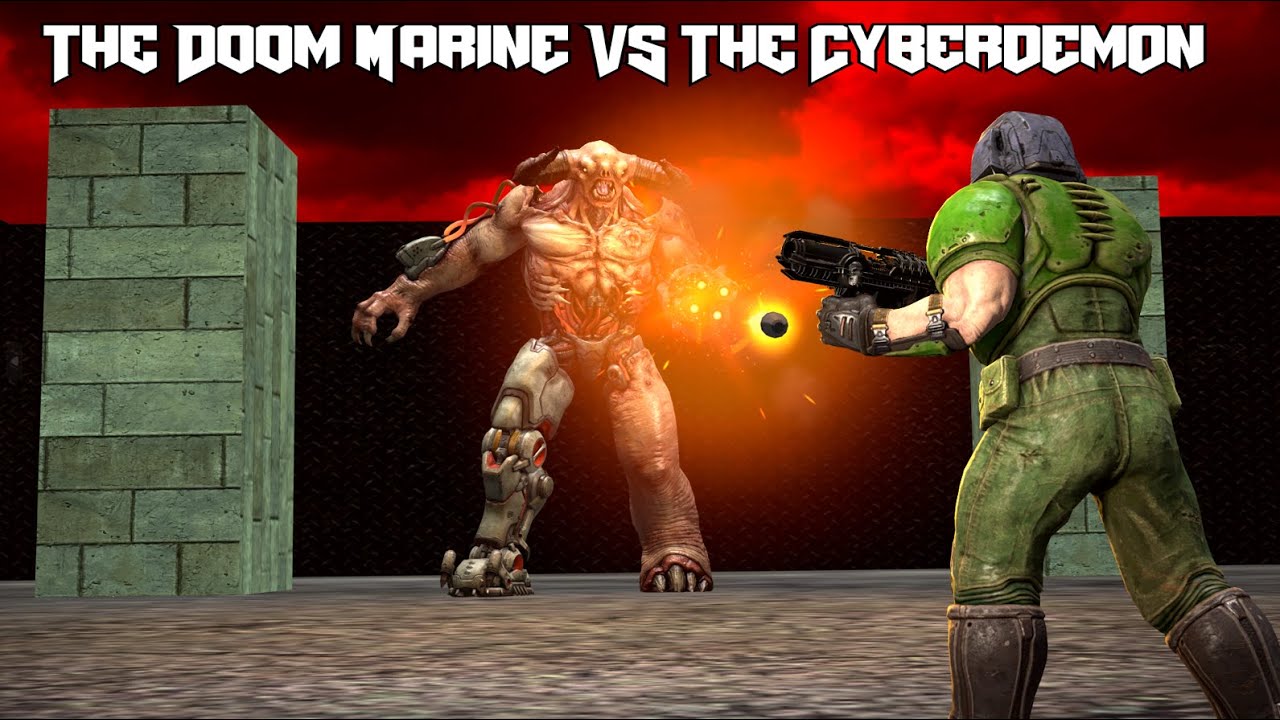 [SFM] The Doom Slayer VS The Cyberdemon - YouTube