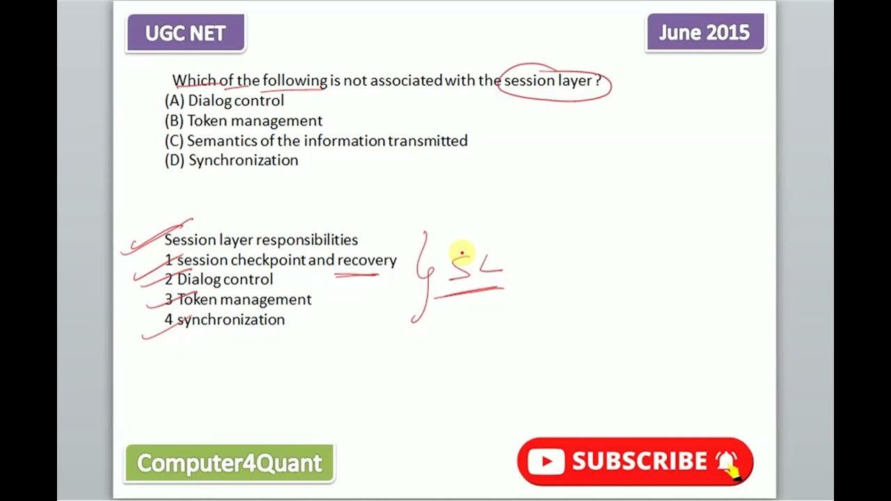 Functions of Session Layer | Computer Network | UGC NET previous year question and solutions ...