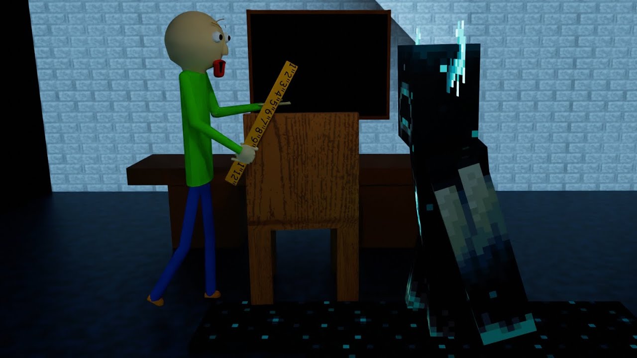 Baldi VS Minecraft Warden | Blender Animation - YouTube