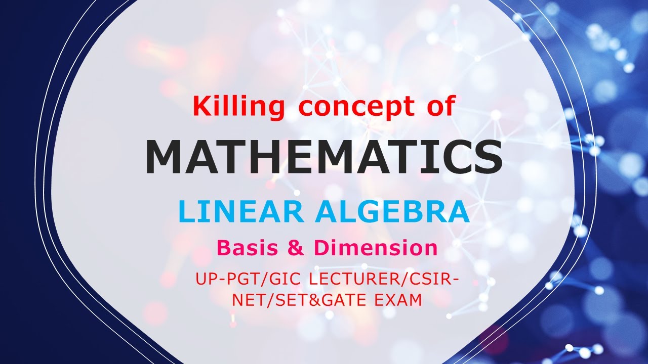Linear Algebra Dimension Of Subspace Math Mystery Youtube