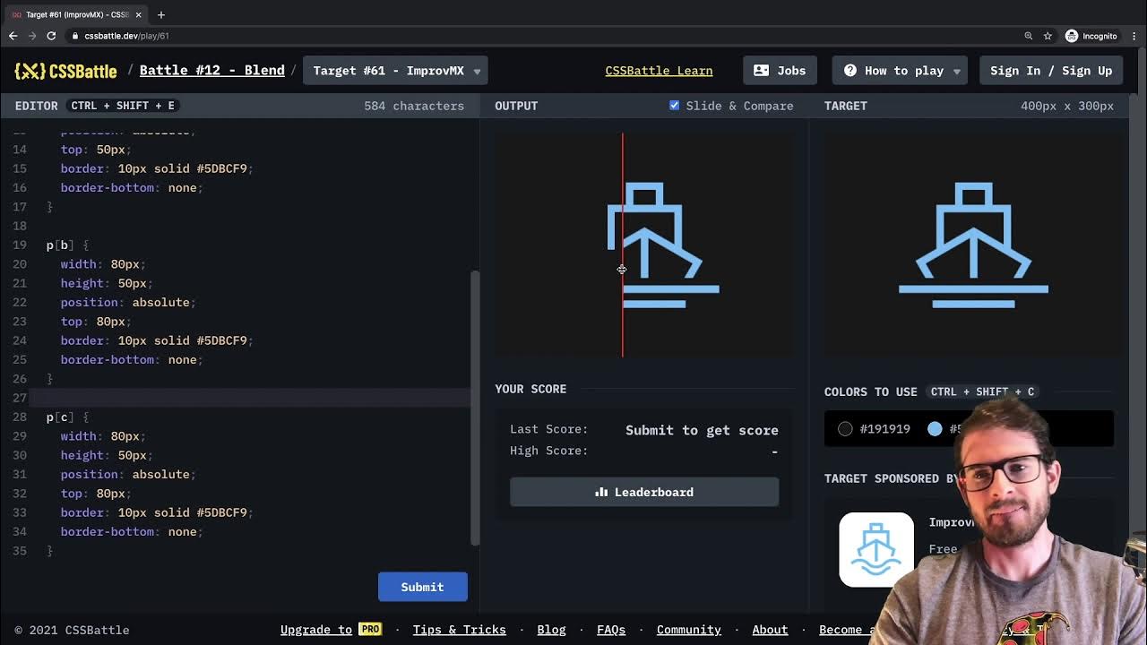 CSS Battle - #61 ImprovMX - YouTube