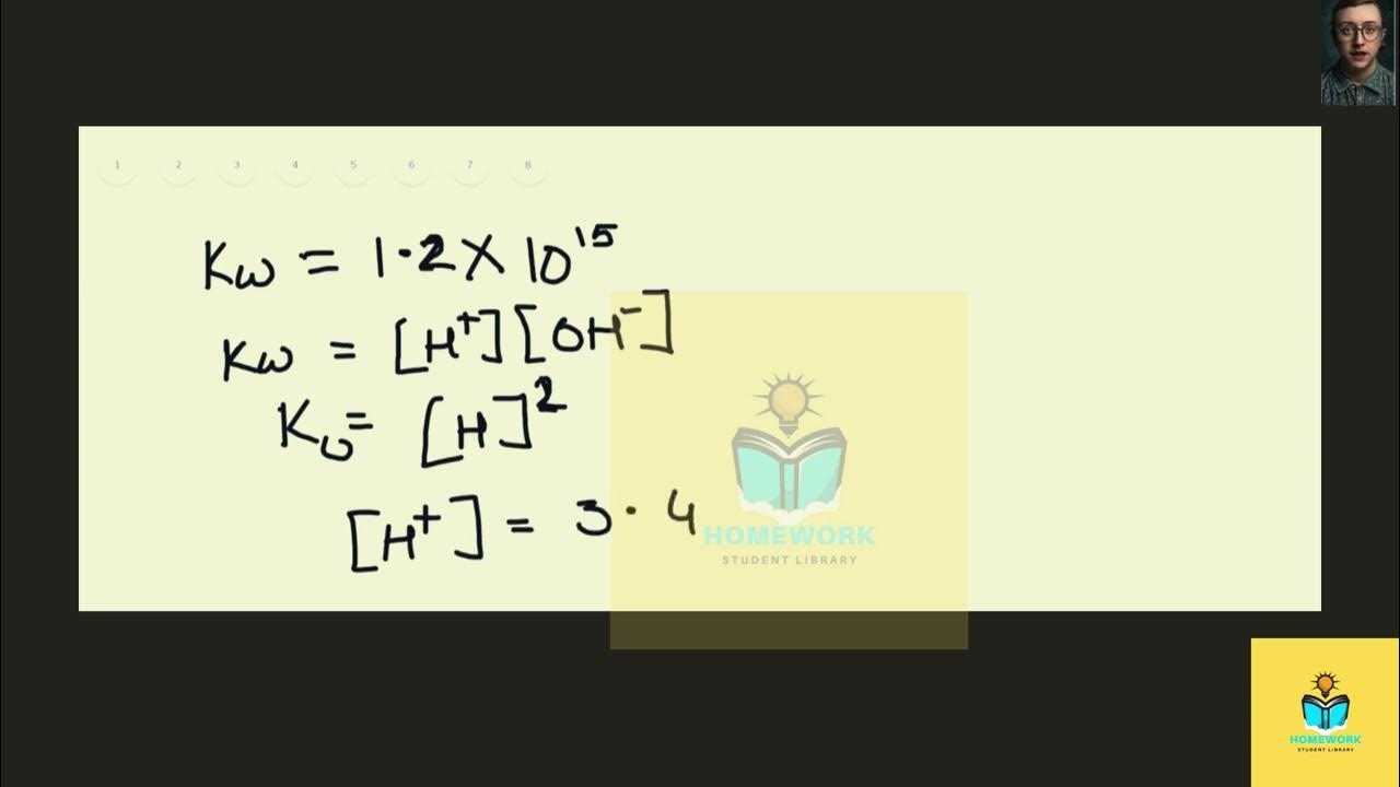 [Chemistry] At the freezing point of water Calculate and for a neutral solution at this ...