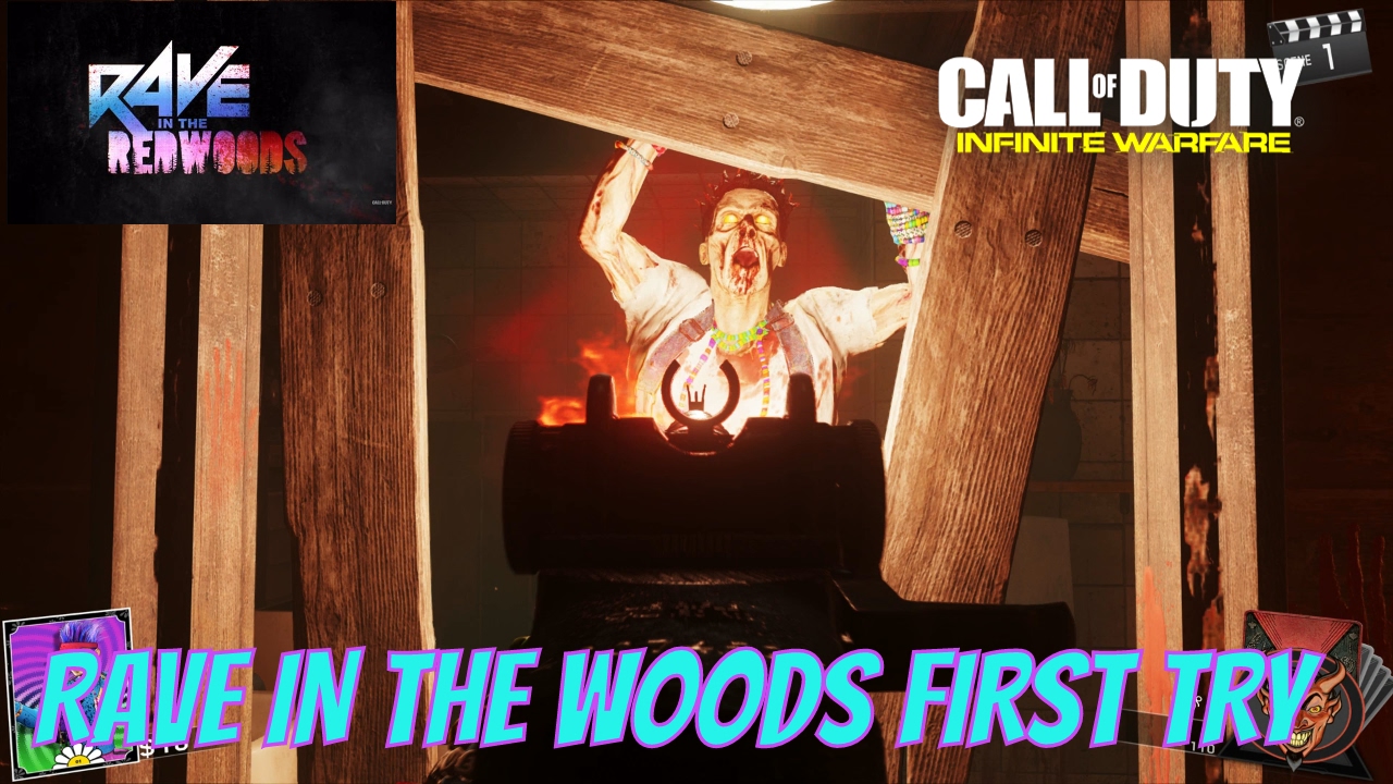 CALL OF DUTY INFINITE WARFARE ZOMBIES RAVE IN THE REDWOODS FIRST TRY ...