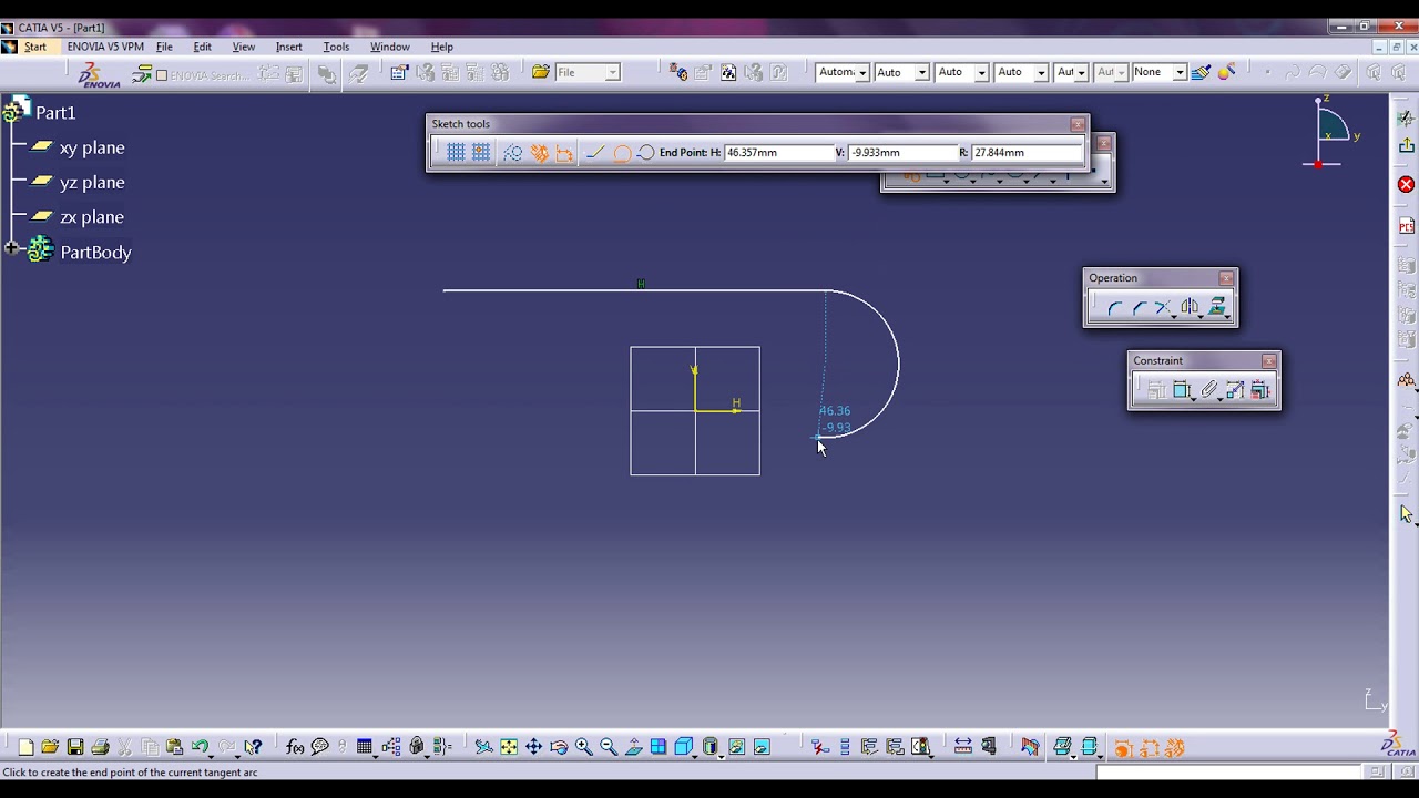 How to use profile command in CATIA ? - YouTube