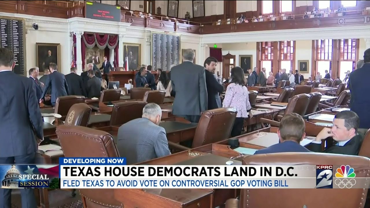 Texas House Democrats land in D.C. - YouTube
