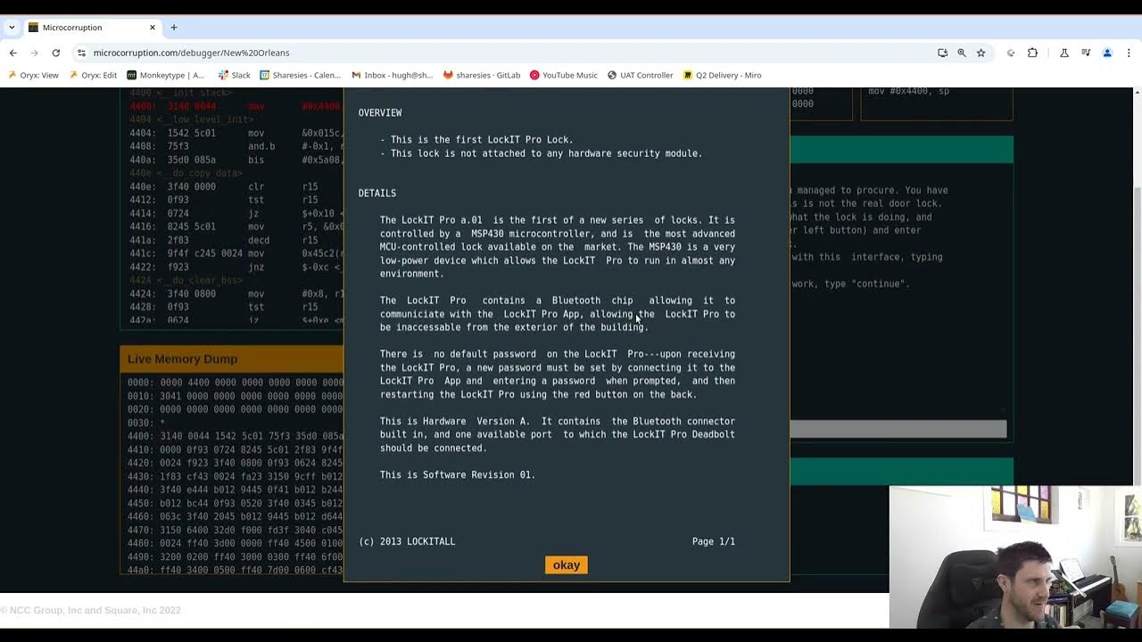 Microcorruption CTF - New Orleans to Montevideo - #1 - YouTube