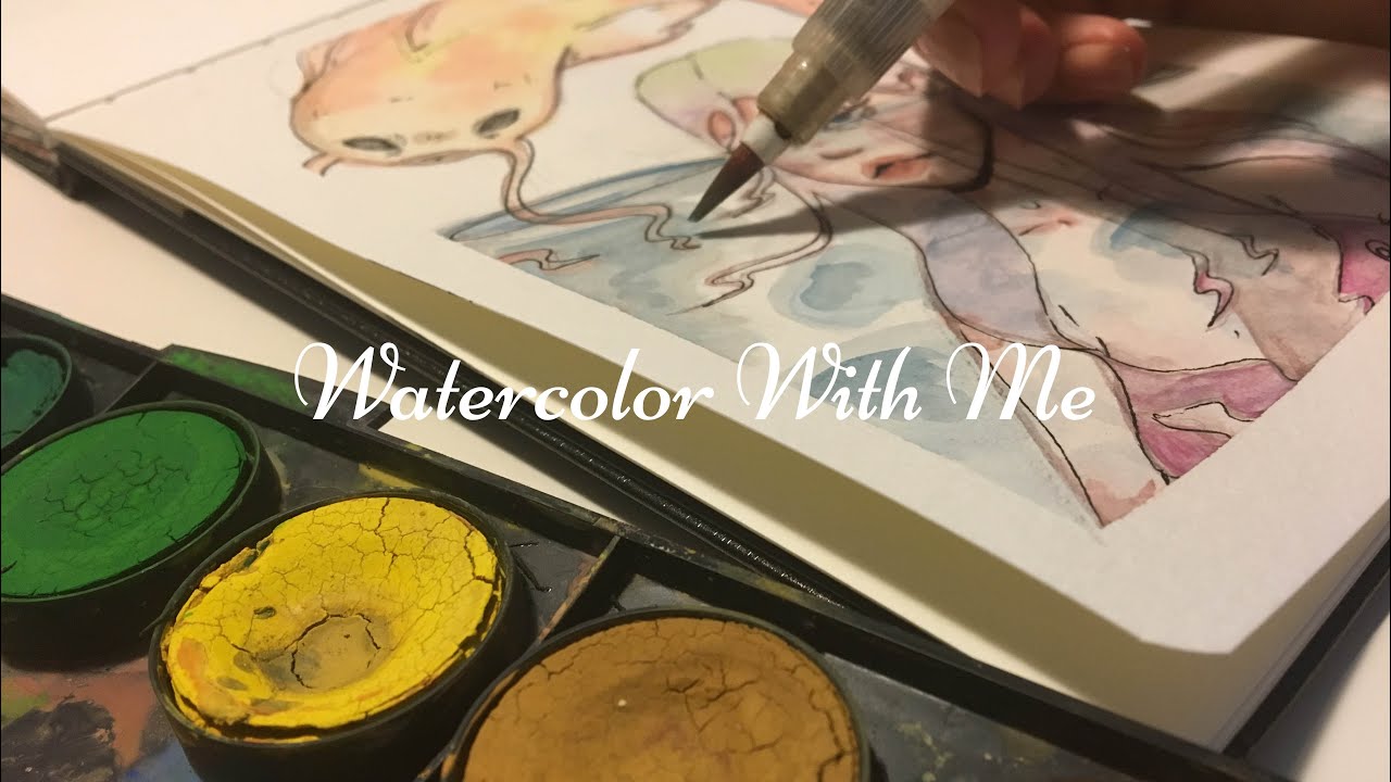 Paint with me #1 /watercolor/ - YouTube