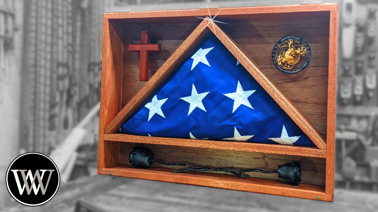 Making A Flag Case For a Marine Family - YouTube